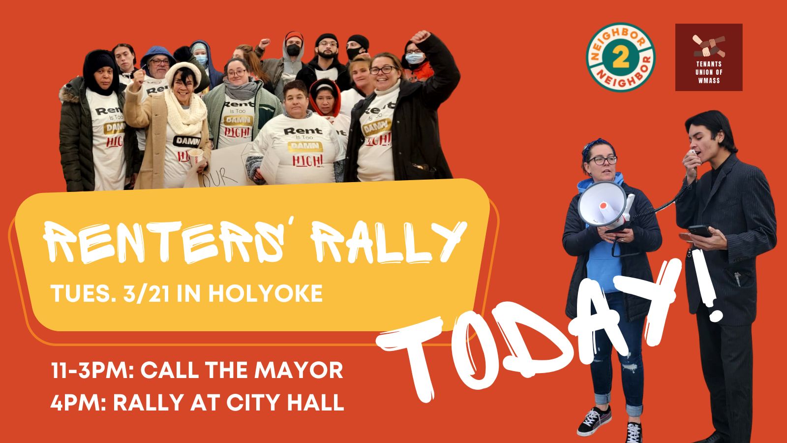 Renters’ Rally TODAY in Holyoke! - Neighbor to Neighbor Massachusetts